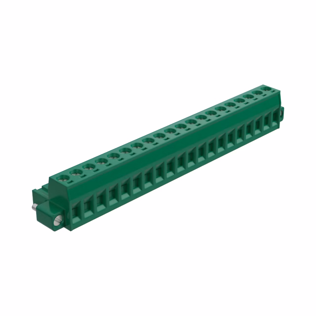5.00mm Pitch Eurostyle Horizontal Plug, with Retention Screws, Green Housing, Gold (Au) Plated, 20 Circuits for sale