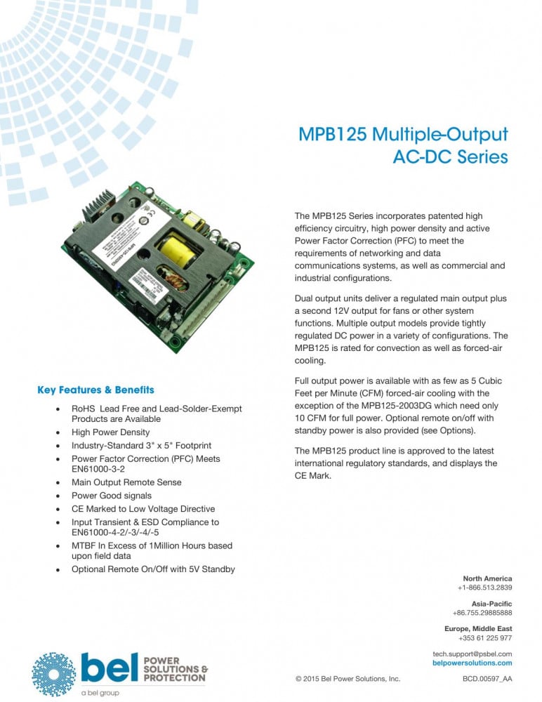MPB125 datasheet page 1
