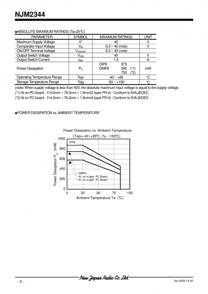 NJM2344 datasheet page 3