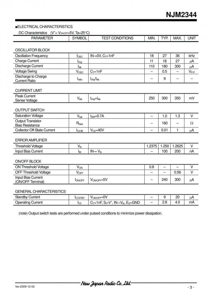 NJM2344 datasheet page 4