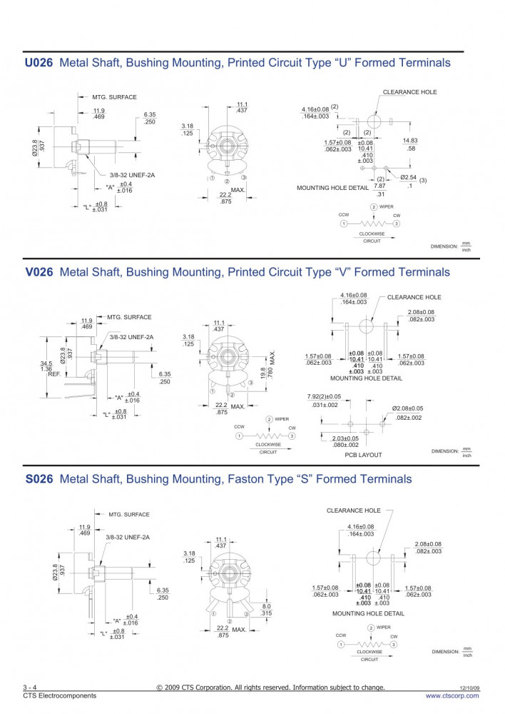 CTS 026 series technical document page 3