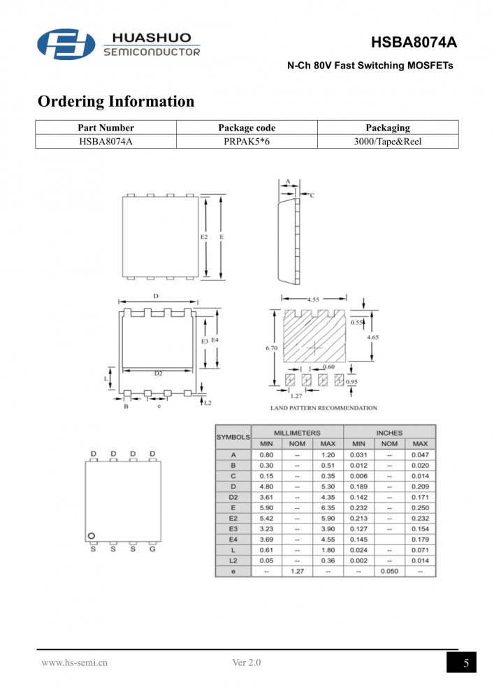 HSBA8074A datasheet page 5
