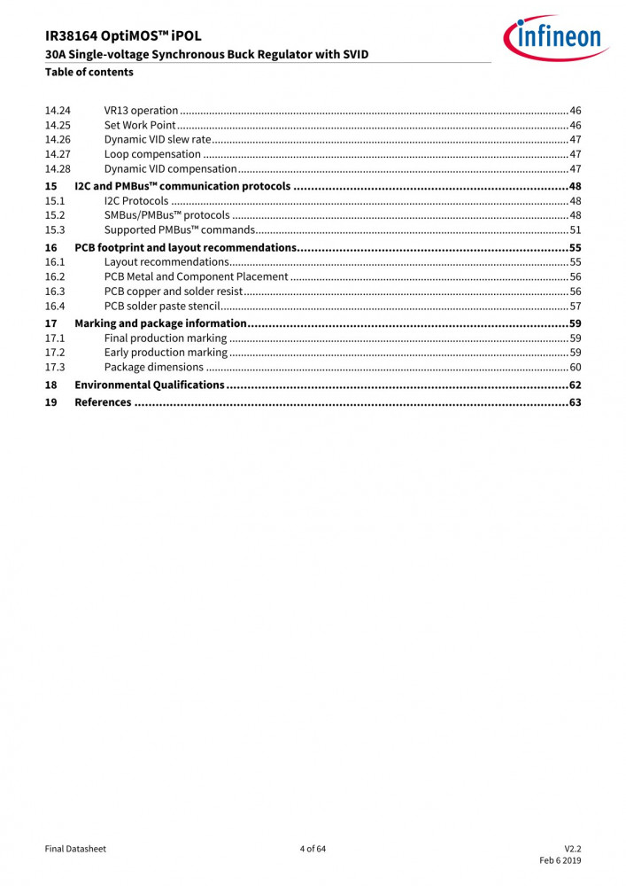 IR38164 datasheet page 4