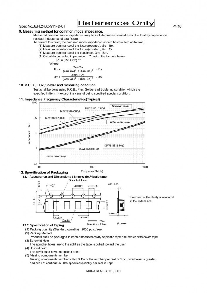 DLW21SZ121HQ2L specification page 4