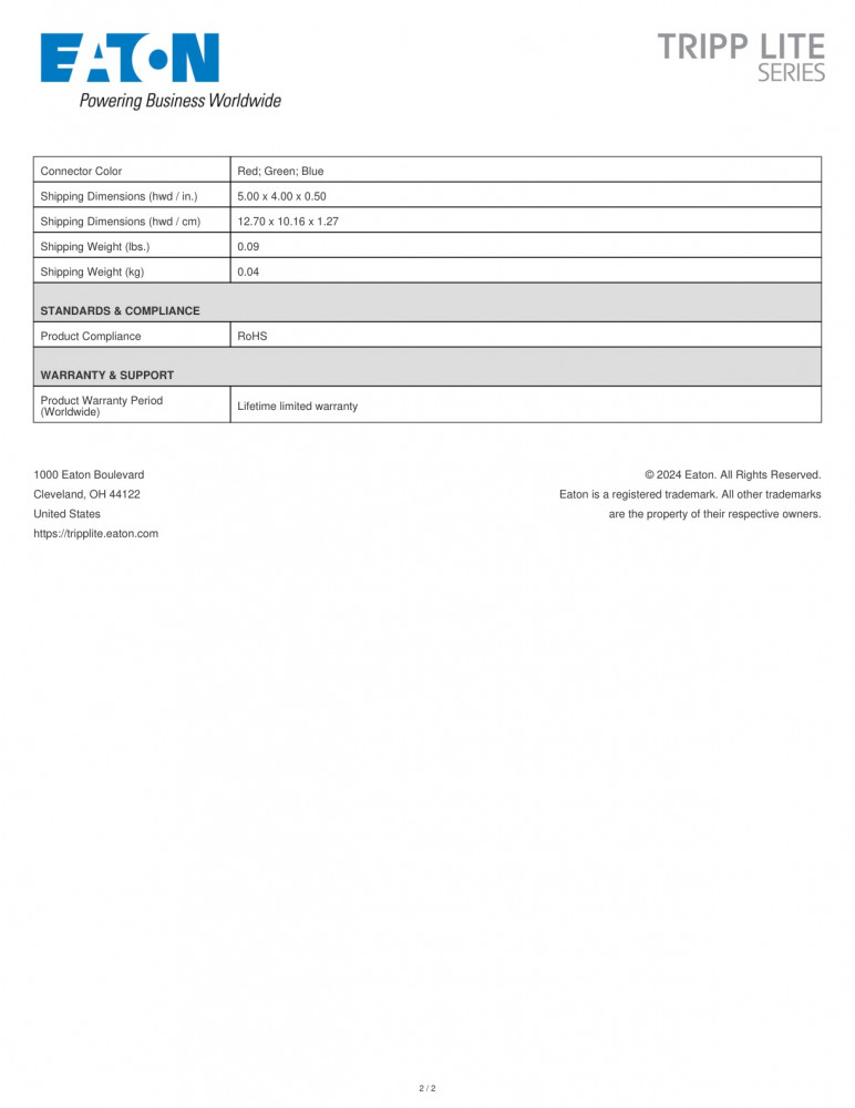 EATON A008-000-KJ technical document page 2