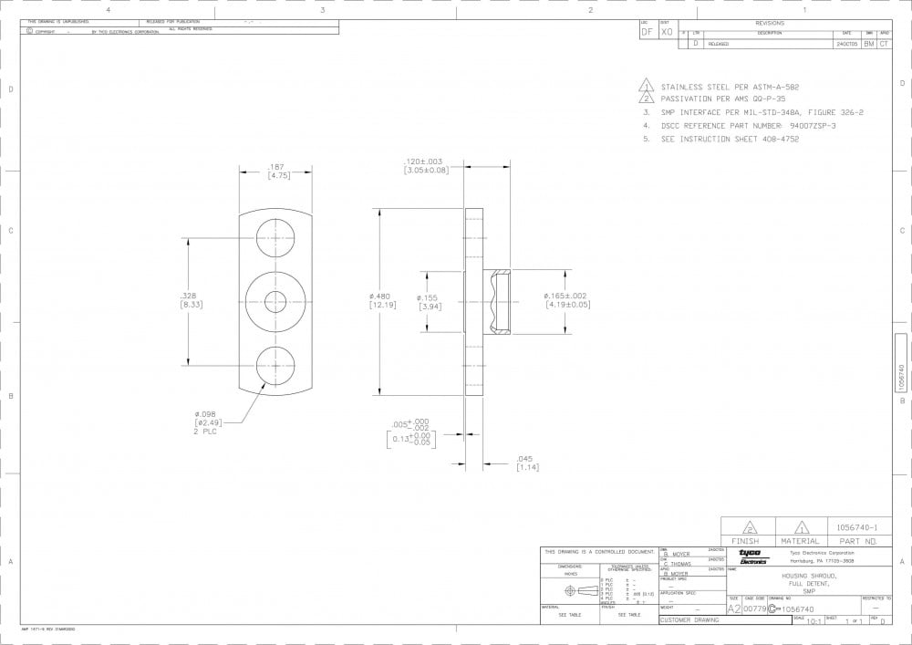 TE Connectivity 1056740-1 technical drawing preview