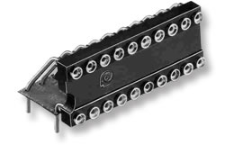 Elevated Display DIP Socket with Bifurcated Contacts – Series 8XXX