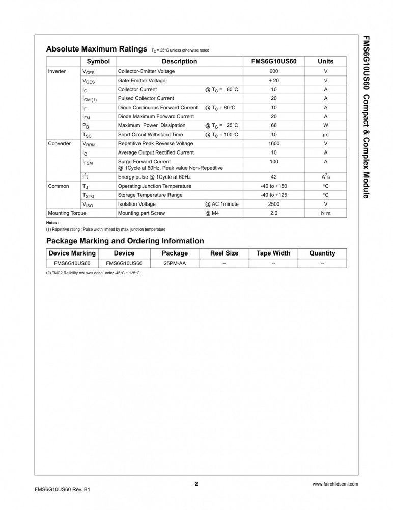FMS6G10US60 datasheet page 2