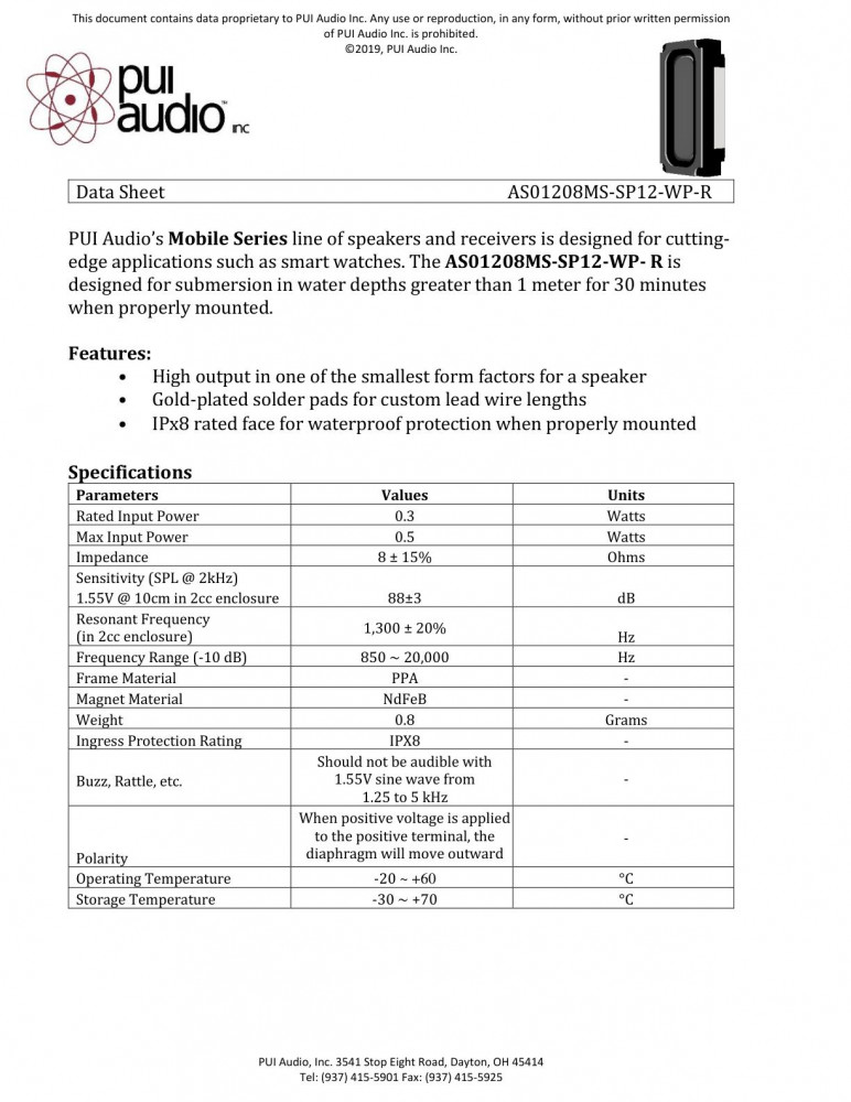 AS01208MS-SP12-WP-R datasheet page 1