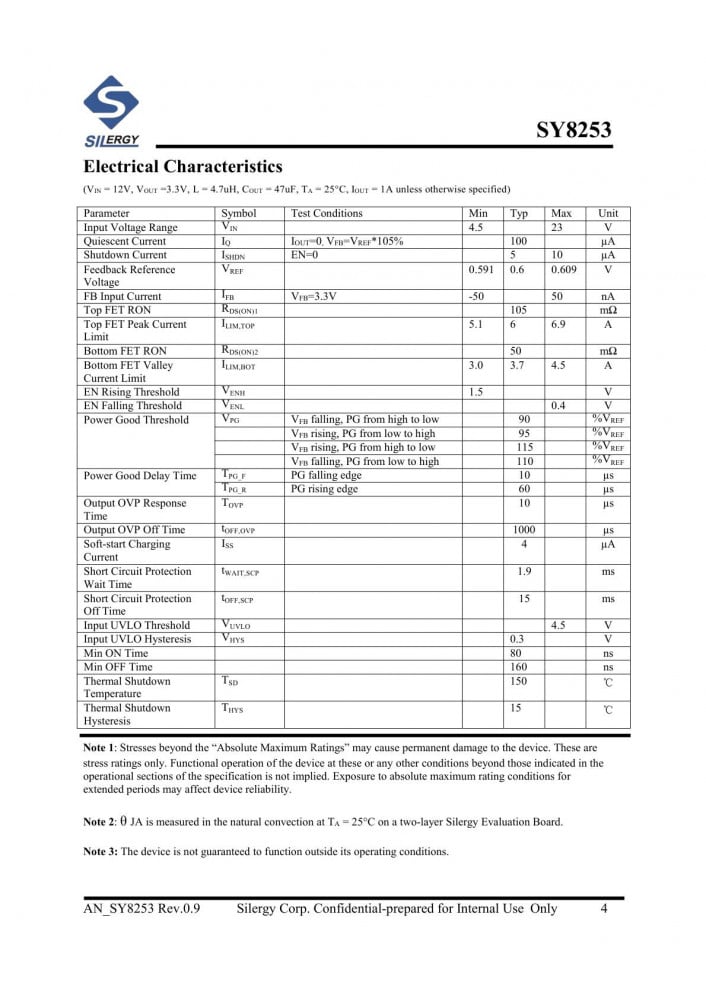 SY8253AIC datasheet page 4