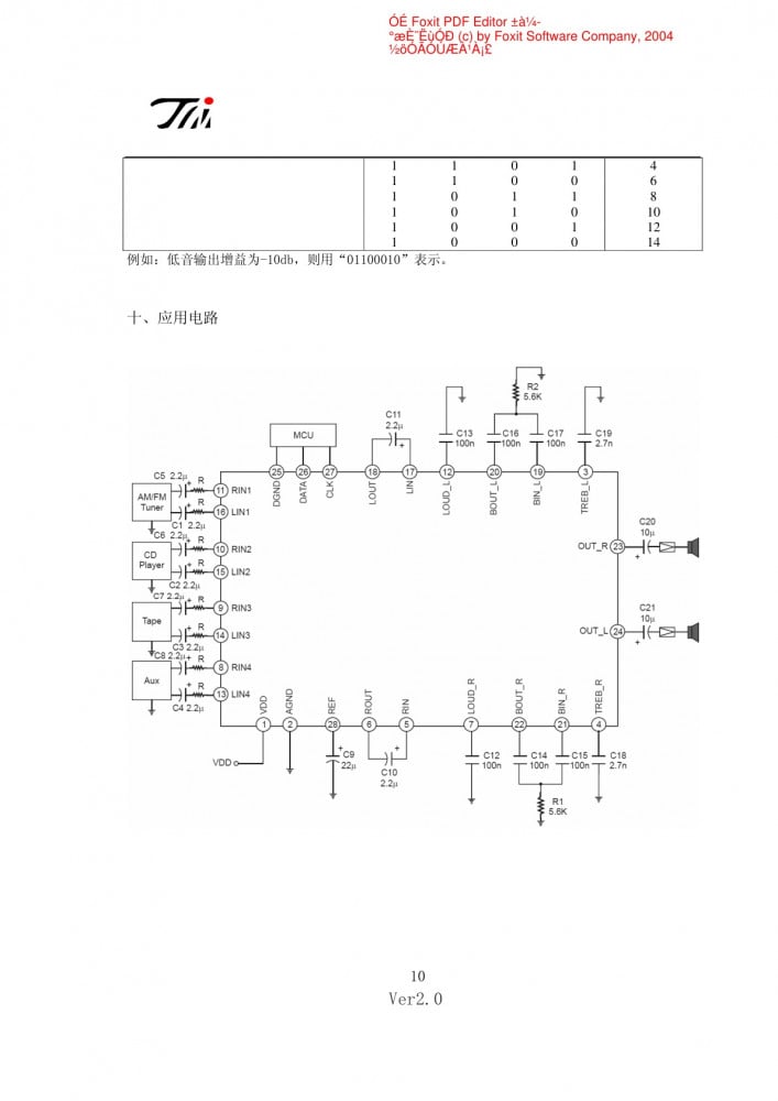 TM2314 datasheet page 10