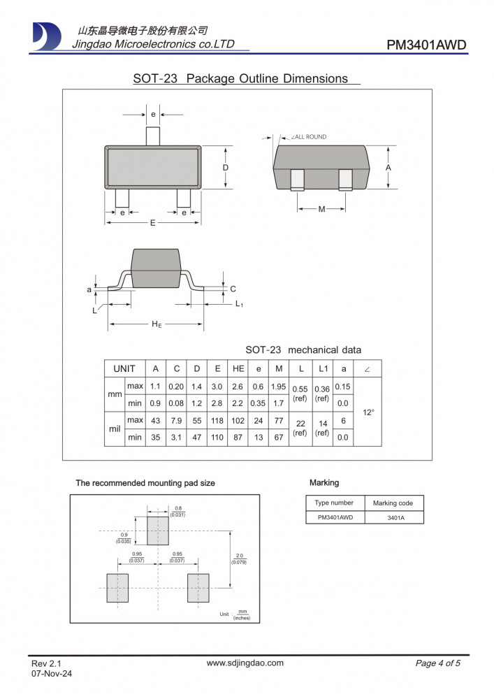 PM3401A datasheet page 4
