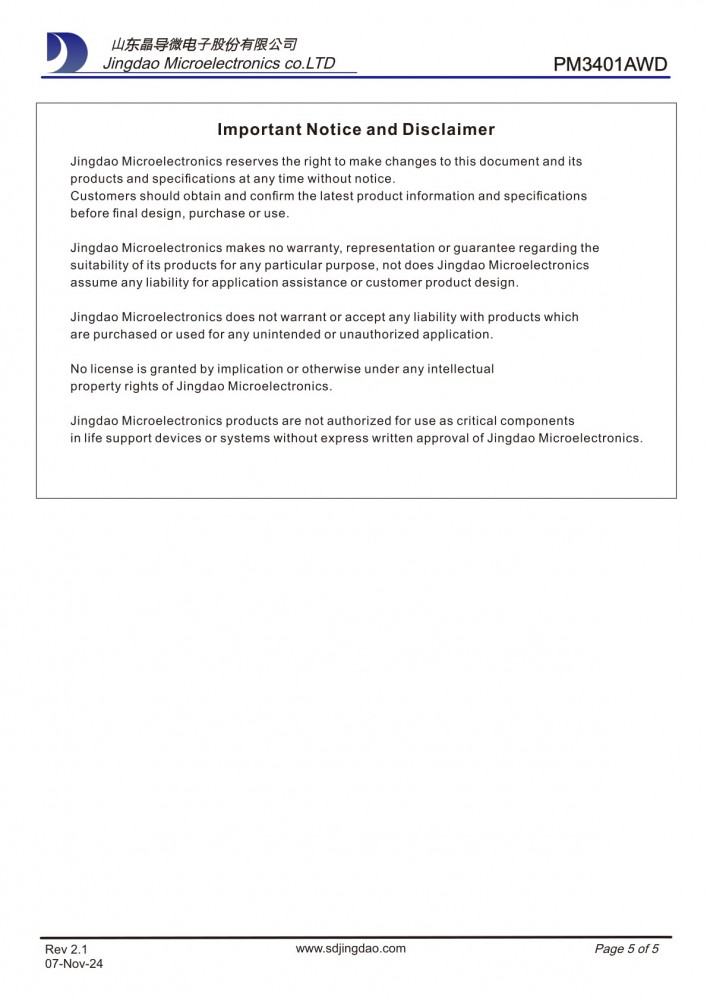 PM3401A datasheet page 5