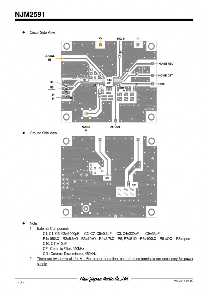 NJM2591 technical document page 8