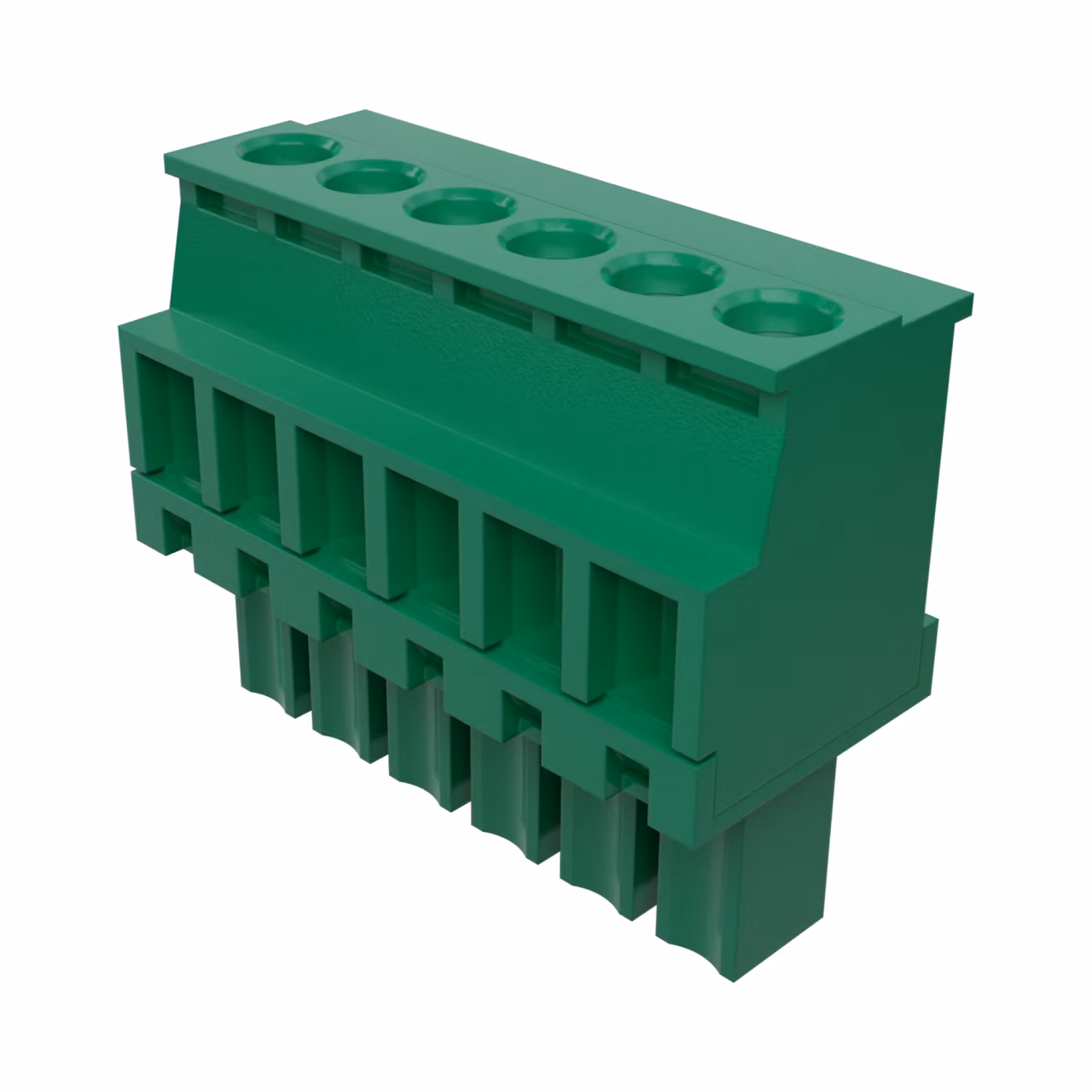 3.81mm Pitch Eurostyle Vertical Plug, Rear Wire Entry, Green Housing, 6 Circuits for sale