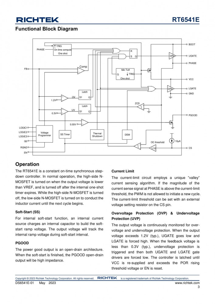 RT6541E datasheet page 3