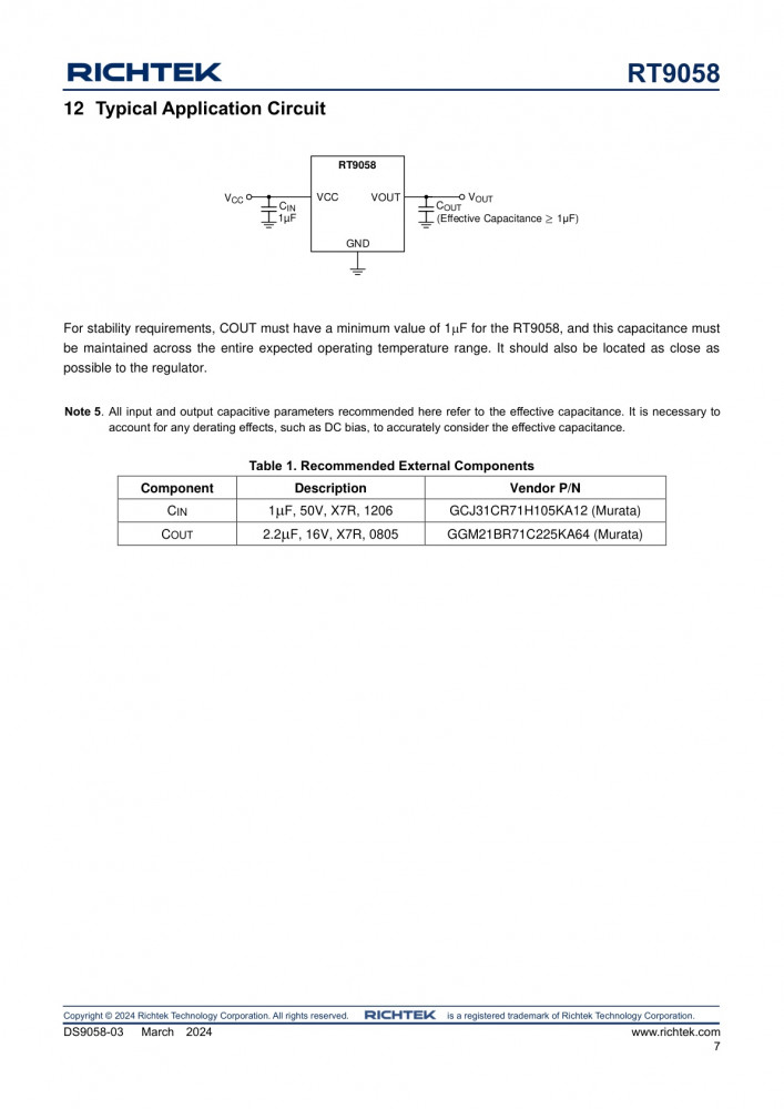 RT9058 datasheet page 7