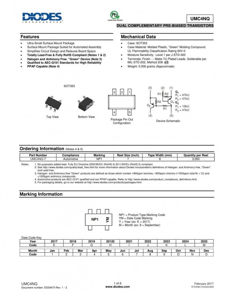 UMC4NQ-7 datasheet page 1