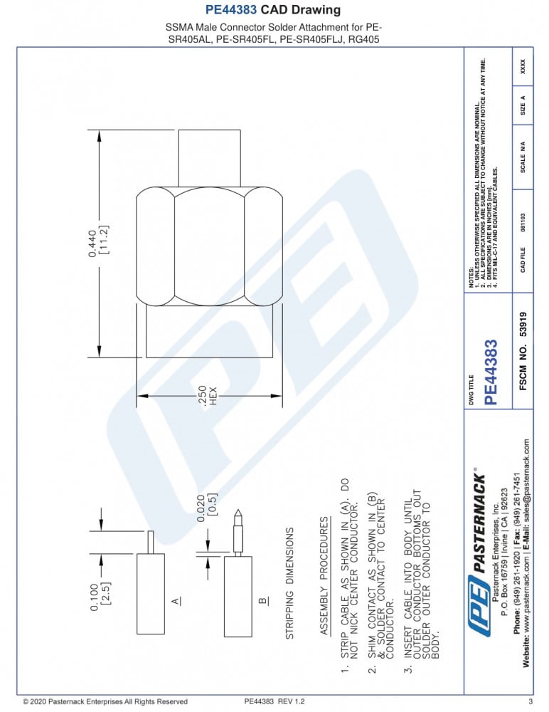 PE44383 datasheet page 3