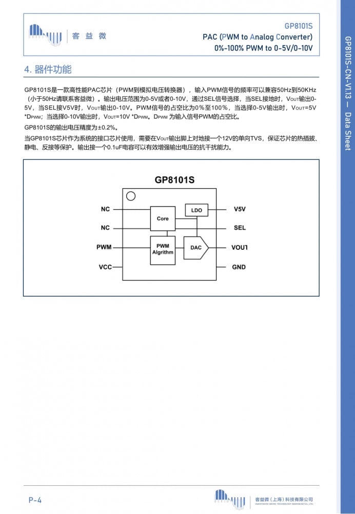 GP8101S datasheet page 4