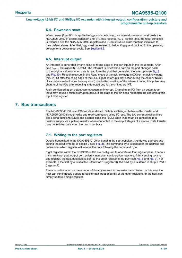 NCA9595-Q100 datasheet page 8