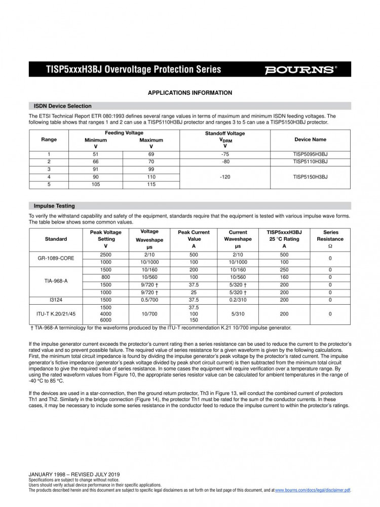 BOURNS TISP5115H3BJR-S datasheet page 10