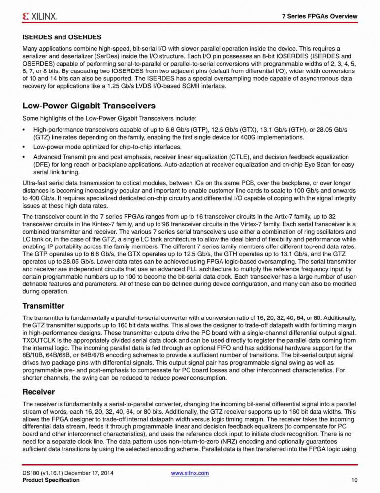 AMD XC7A200T-1FB484I documentation page 10