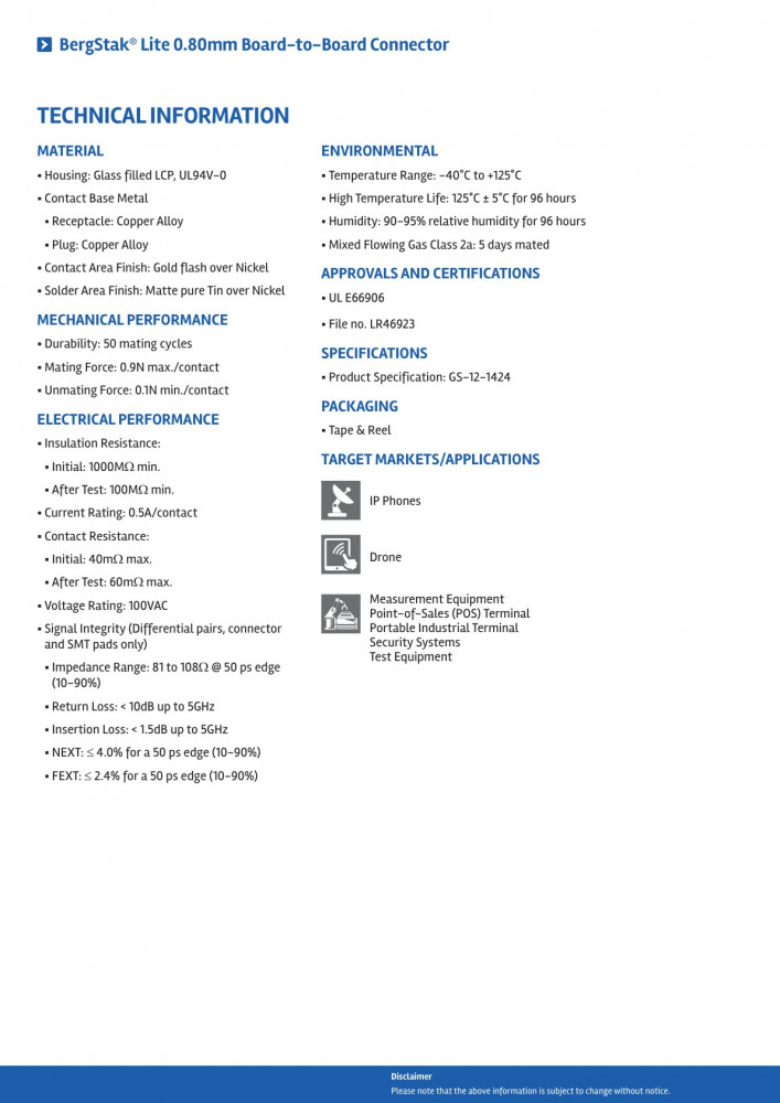 Amphenol BergStak Lite technical document page 2