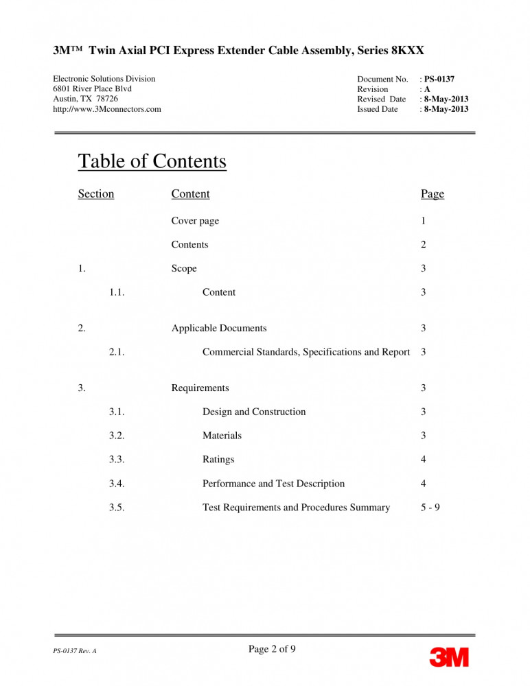 3M 8KJ2-0743-0250 technical document page 2