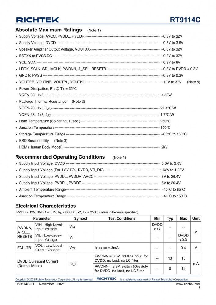 RT9114C document page 5