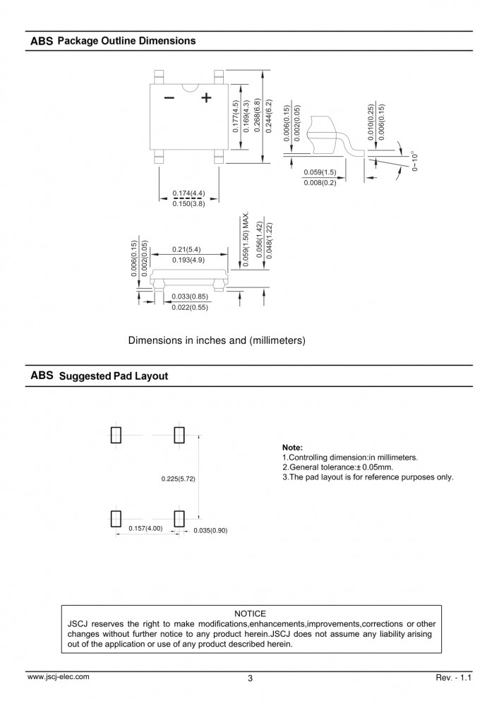 JSCJ ABS206 datasheet page 3