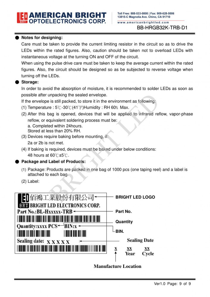 BB-HRGB32K-TRB-D1 datasheet page 10