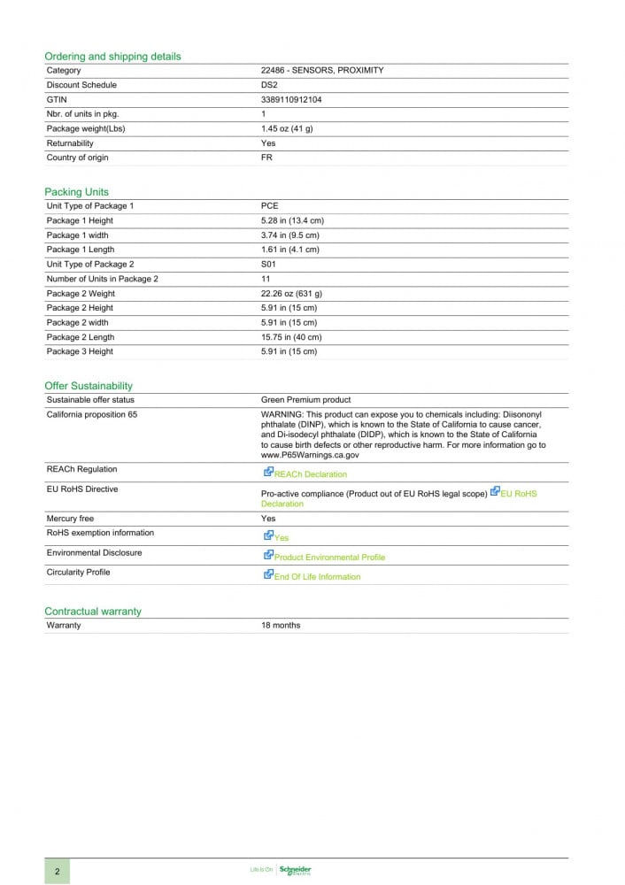 XS2M08MA230 technical document page 2
