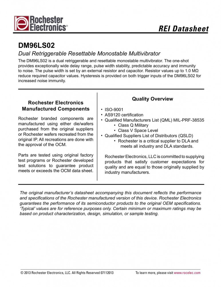 DM96LS02M datasheet page 1