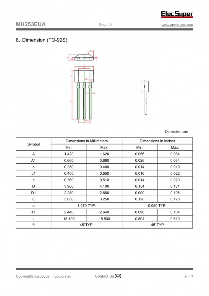 MH253EUA datasheet page 6