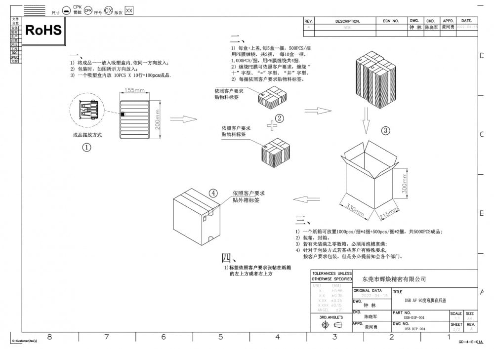 HH-USB-DIP-004 technical drawing page 2
