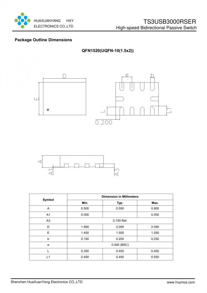 TS3USB3000RSER-HXY datasheet page 4