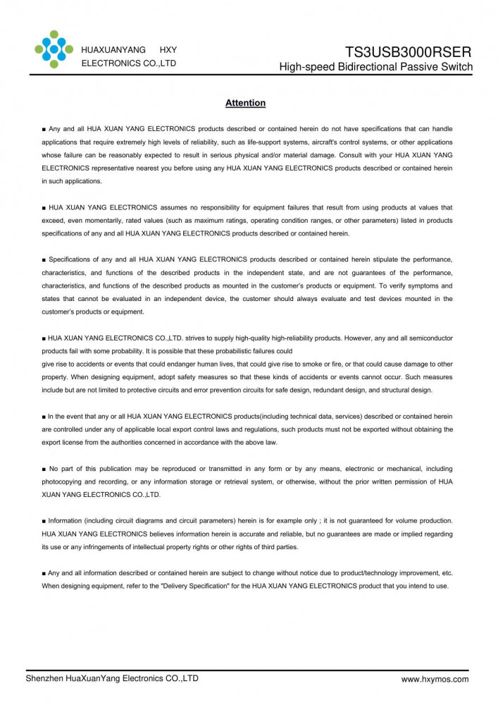 TS3USB3000RSER-HXY datasheet page 5