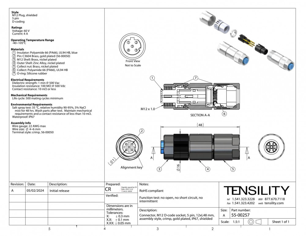 Technical drawing image for Tensility International 55-00257