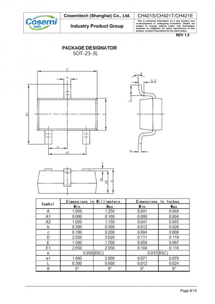 CH421TB datasheet page 8