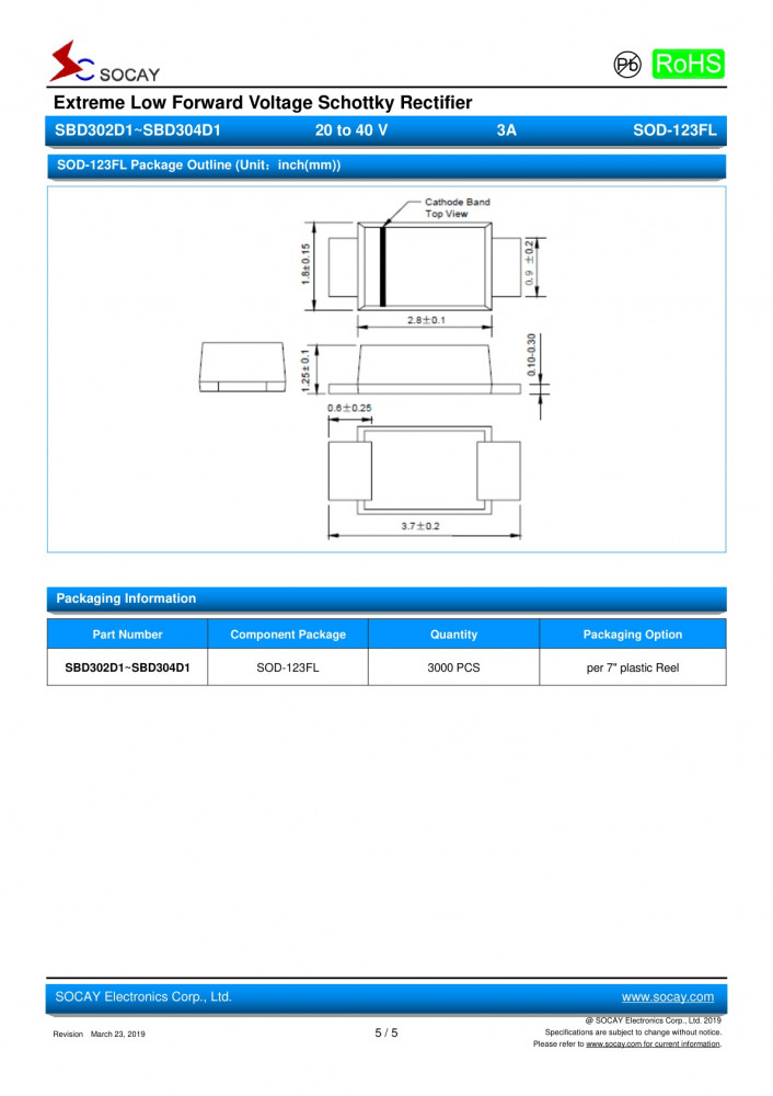 SBD303D1 datasheet page 5