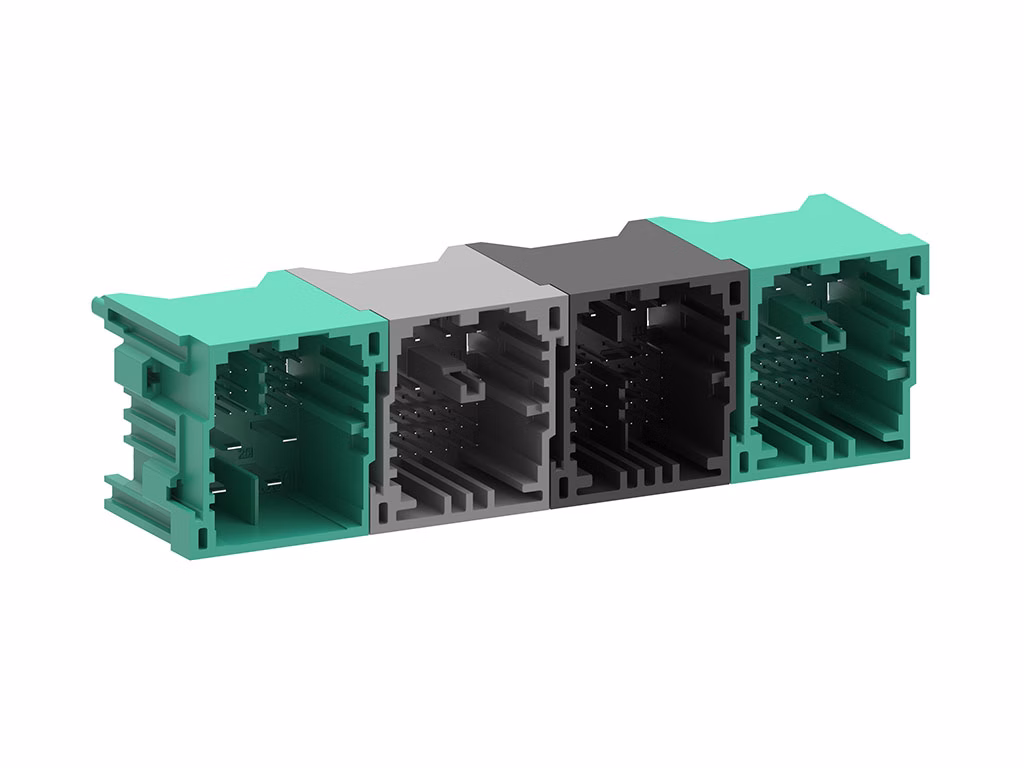 stAK50h 4 Bay Vertical Hybrid Header, 113 Circuits, Bay 1: 25 Circuits/Key 1/Green; Bay 2: 28 Circuits/Key 1/Dark Gray; Bay 3: 32 Circuits/Key 1/Black; Bay 4: 28 Circuits/Key 2/Green; Tray for sale