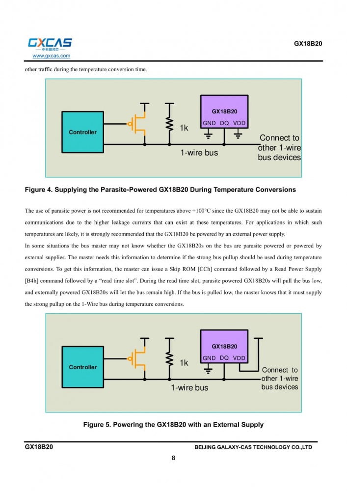 GX18B20Z technical document page 8