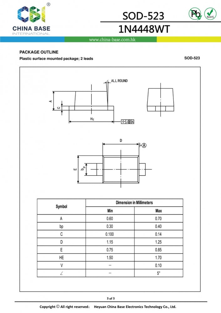 1N4448WT datasheet page 3