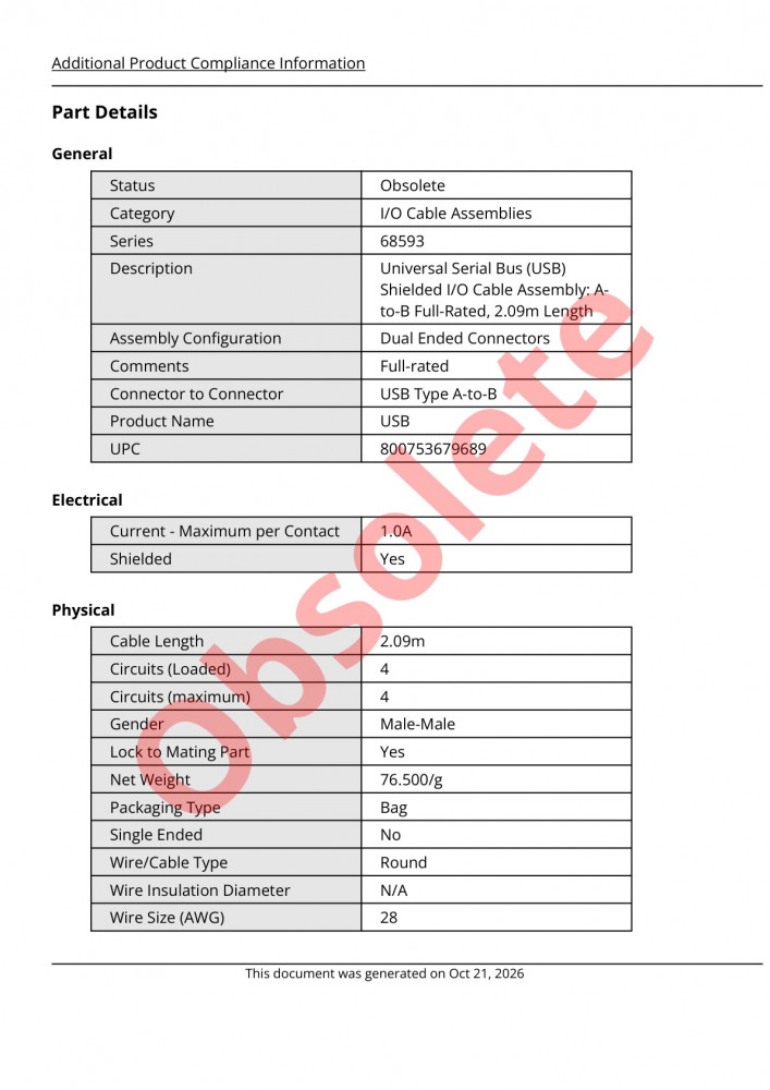 Technical document image 2 for MOLEX 887329200