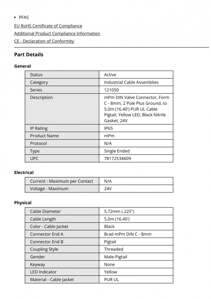 MOLEX 1210503397 product drawing, page 2