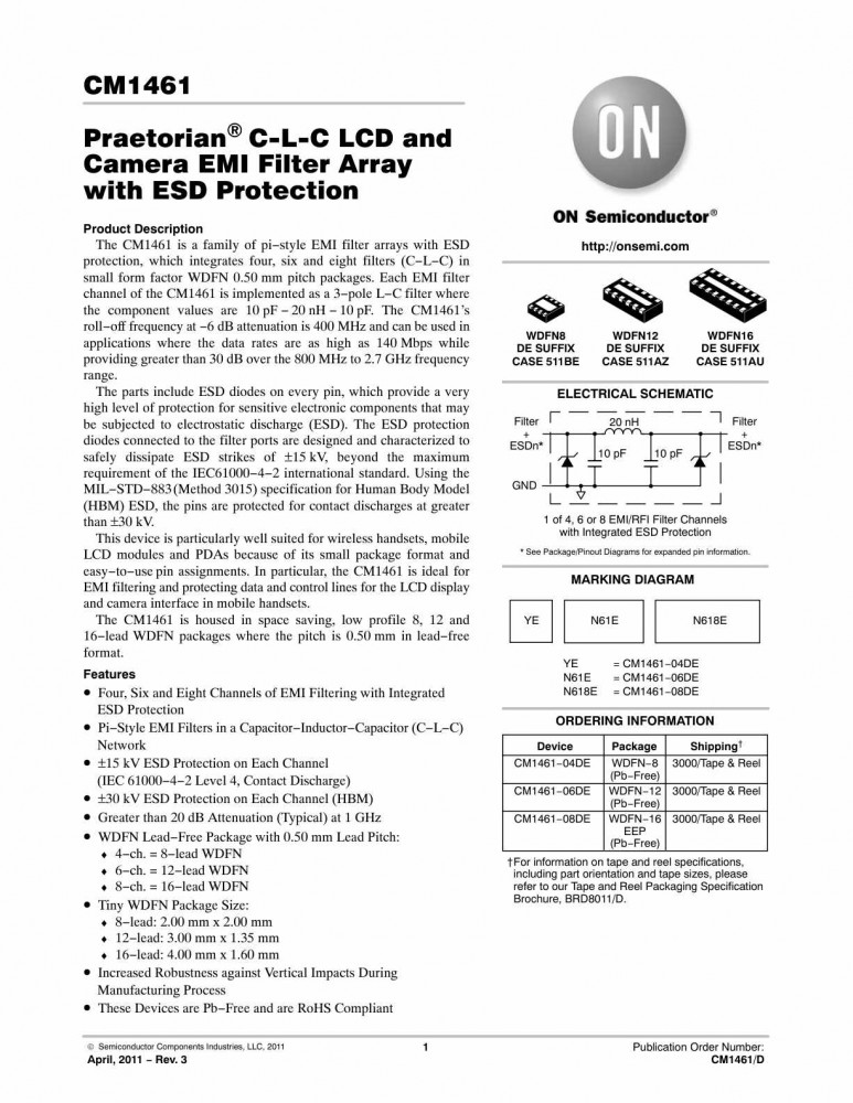 CM1461 technical document page 2