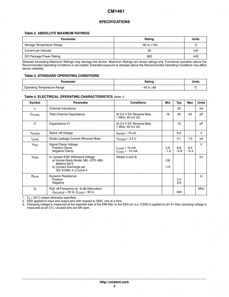 CM1461 technical document page 4