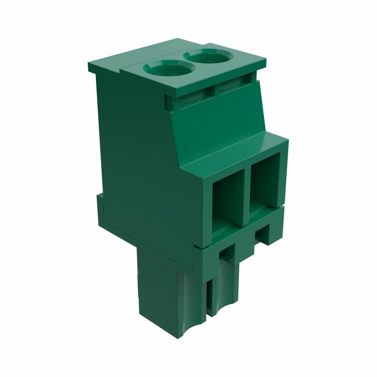 3.50mm Pitch Eurostyle Vertical Plug, with Reverse Imprinting, Rear Wire  Entry, Green Housing, Gold (Au) Plated, 2 Circuits for sale
