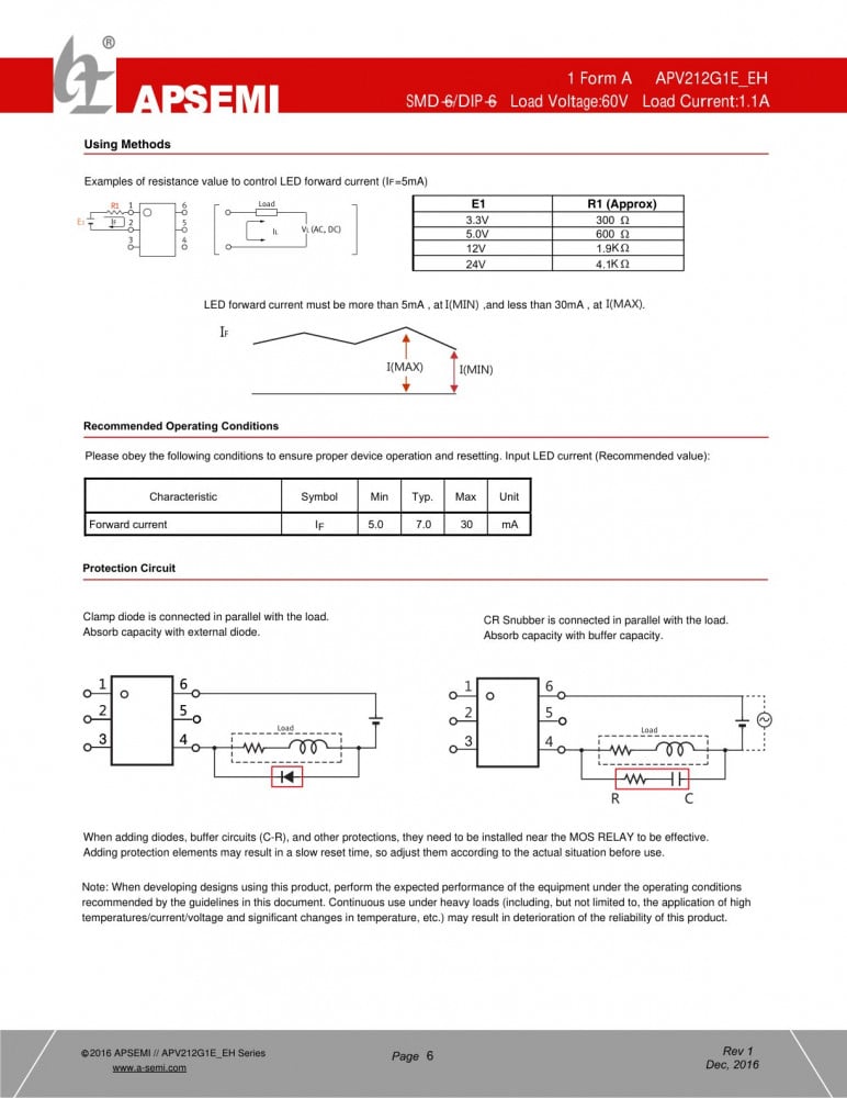 APV212G1EH datasheet page 6